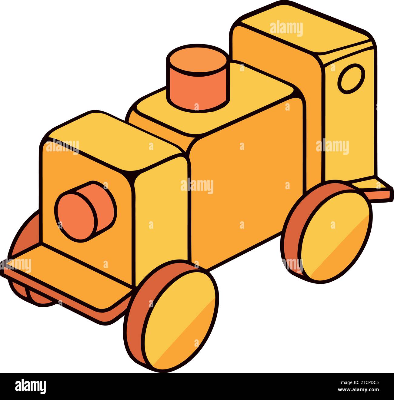 wood toy train wagon Stock Vector Image & Art - Alamy