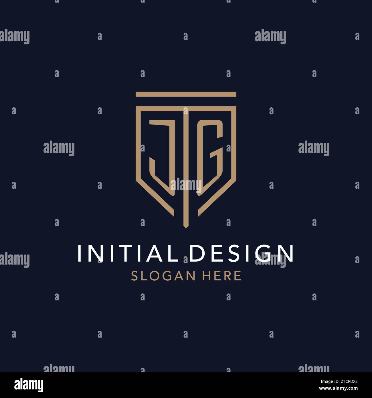 JG initial logo monogram with simple luxury shield icon design inspiration Stock Vector Image ...
