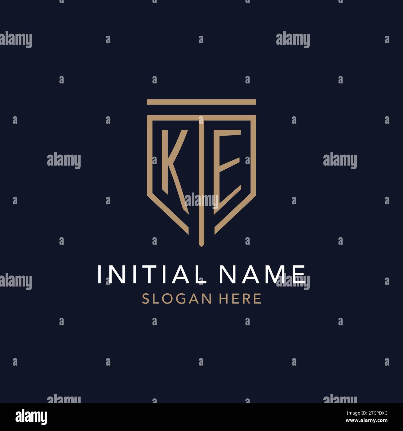 KE initial logo monogram with simple luxury shield icon design ... KE initial logo monogram with simple luxury shield icon design ...
