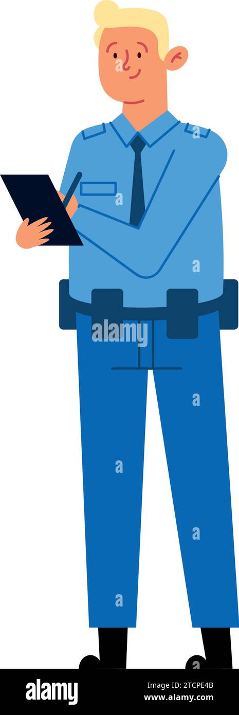 police day illustration with a officer vector isolated Stock Vector ...