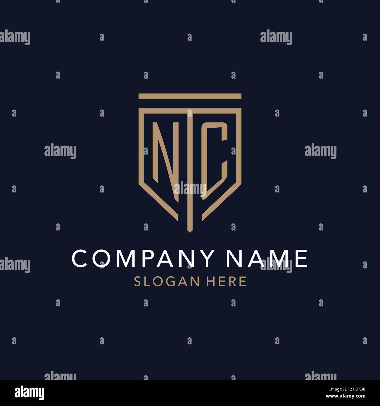 NC initial logo monogram with simple luxury shield icon design inspiration Stock Vector Image ...