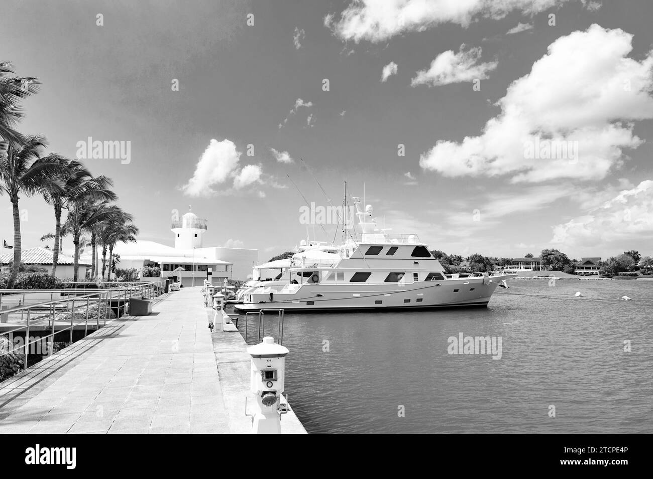 yacht harbour with pier. yacht harbour with pier dock. summer yacht in ...