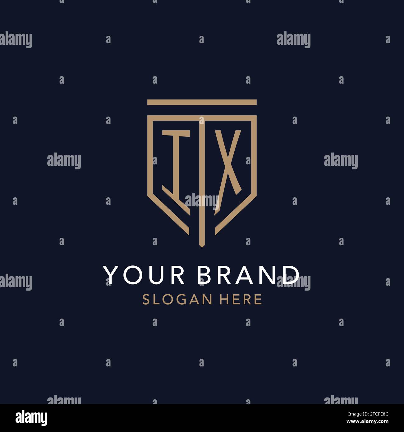 IX initial logo monogram with simple luxury shield icon design inspiration Stock Vector Image ...