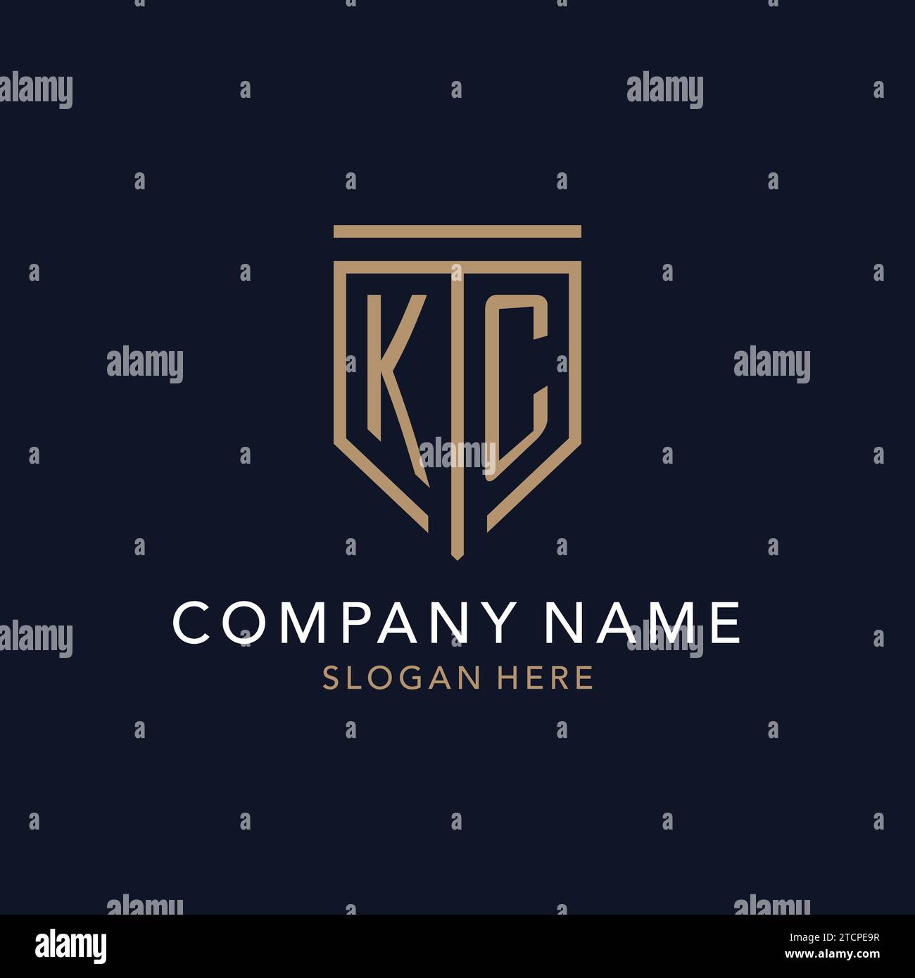 KC initial logo monogram with simple luxury shield icon design inspiration Stock Vector Image ...