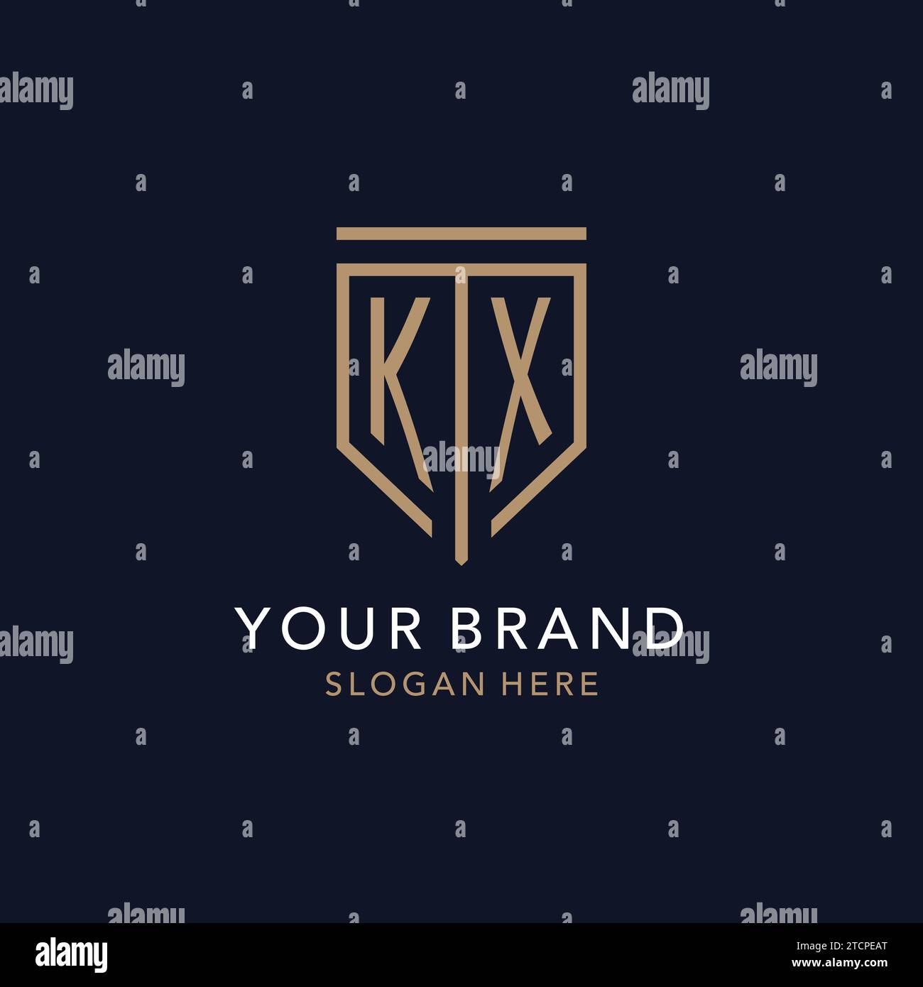 KX initial logo monogram with simple luxury shield icon design inspiration Stock Vector Image ...