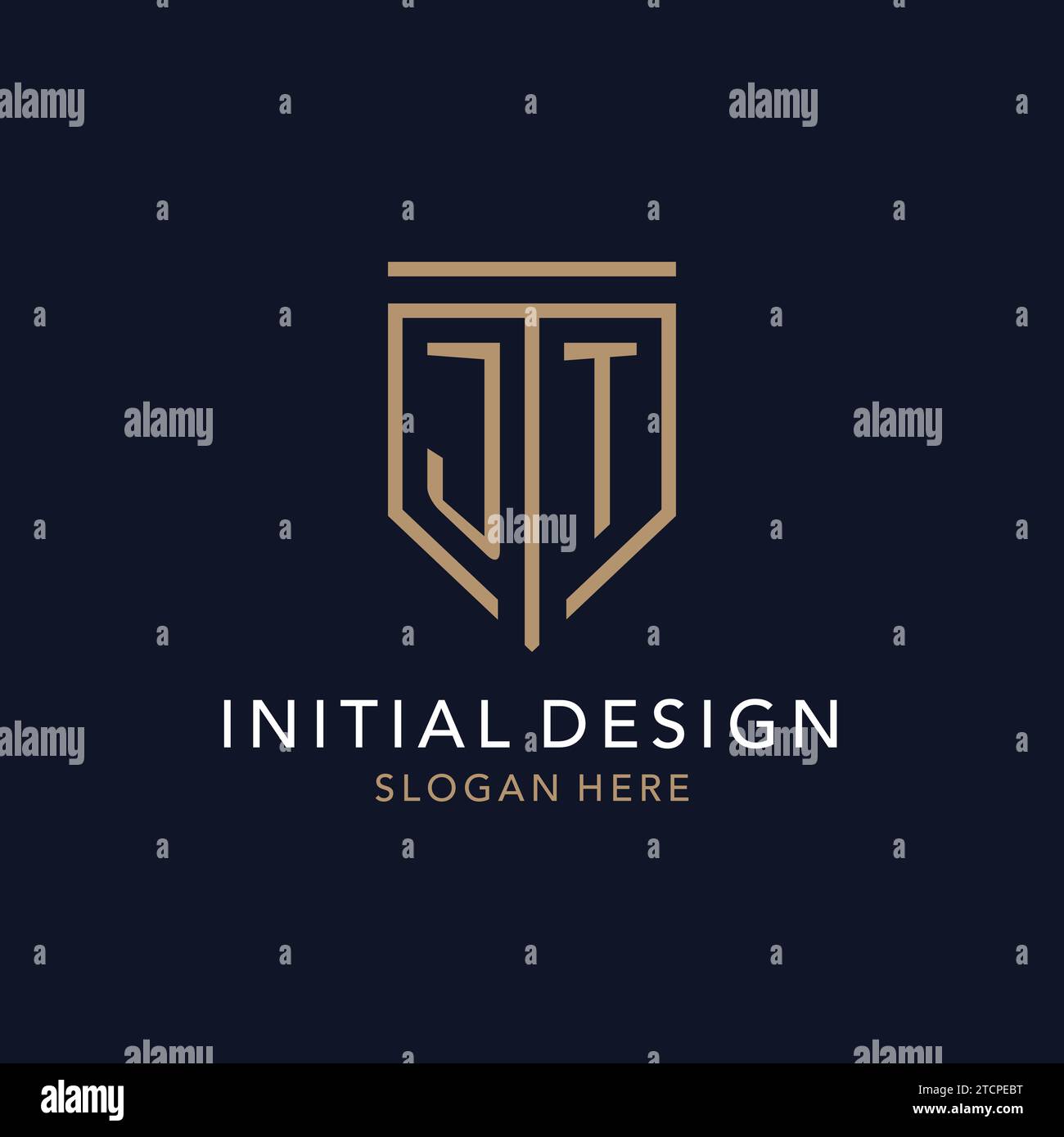 JT initial logo monogram with simple luxury shield icon design inspiration Stock Vector Image ...