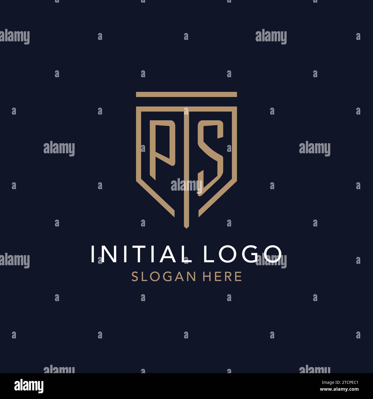 PS initial logo monogram with simple luxury shield icon design inspiration Stock Vector Image ...