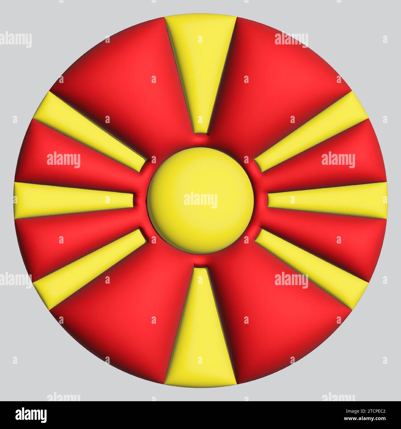 3D Flag of North Macedonia on a avatar circle background Stock Photo ...