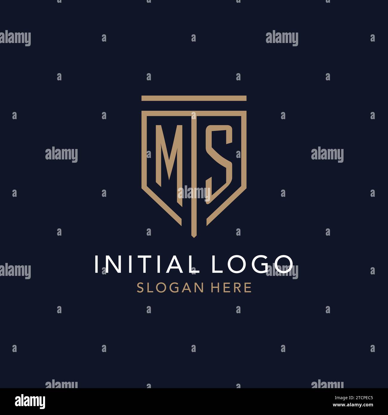 MS initial logo monogram with simple luxury shield icon design inspiration Stock Vector Image ...
