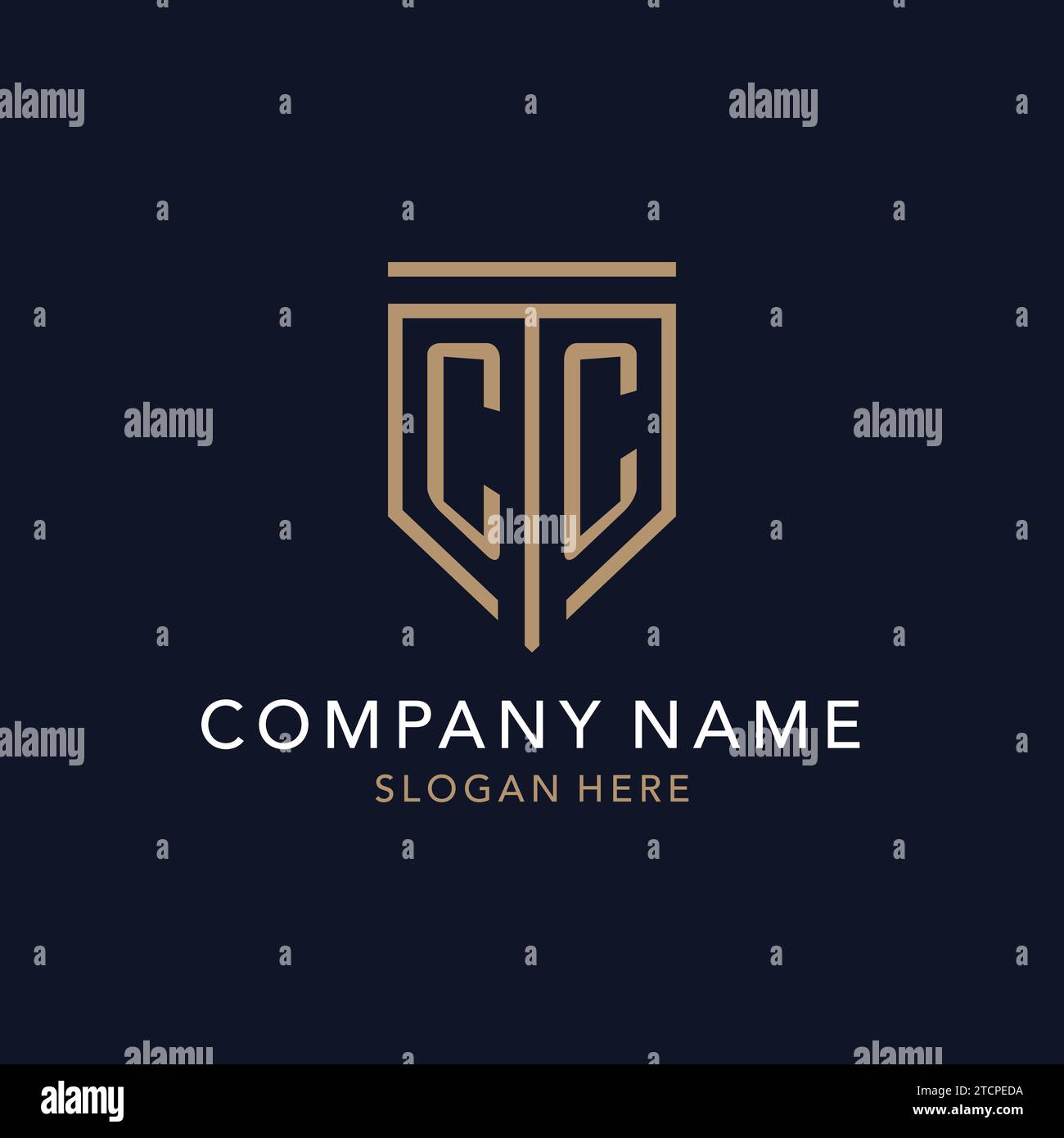 CC initial logo monogram with simple luxury shield icon design inspiration Stock Vector Image ...