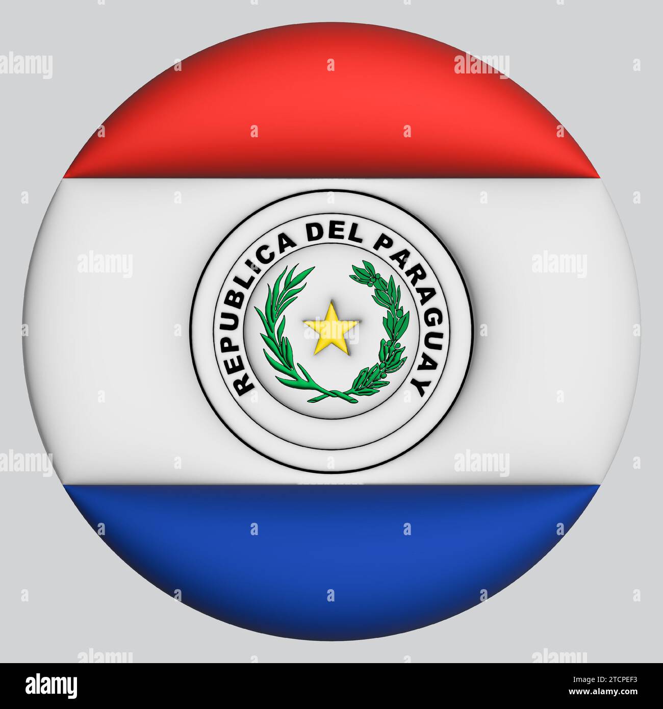 3D Flag of Paraguay on a avatar circle background Stock Photo - Alamy