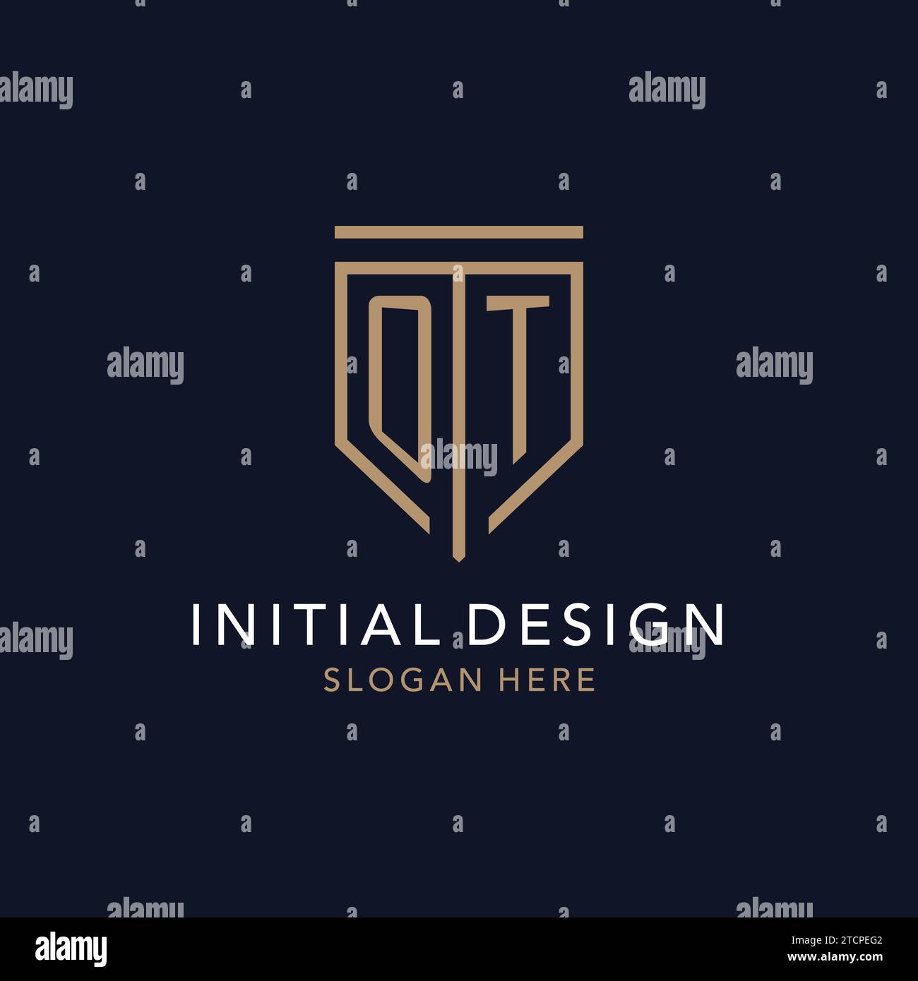 OT initial logo monogram with simple luxury shield icon design inspiration Stock Vector Image ...