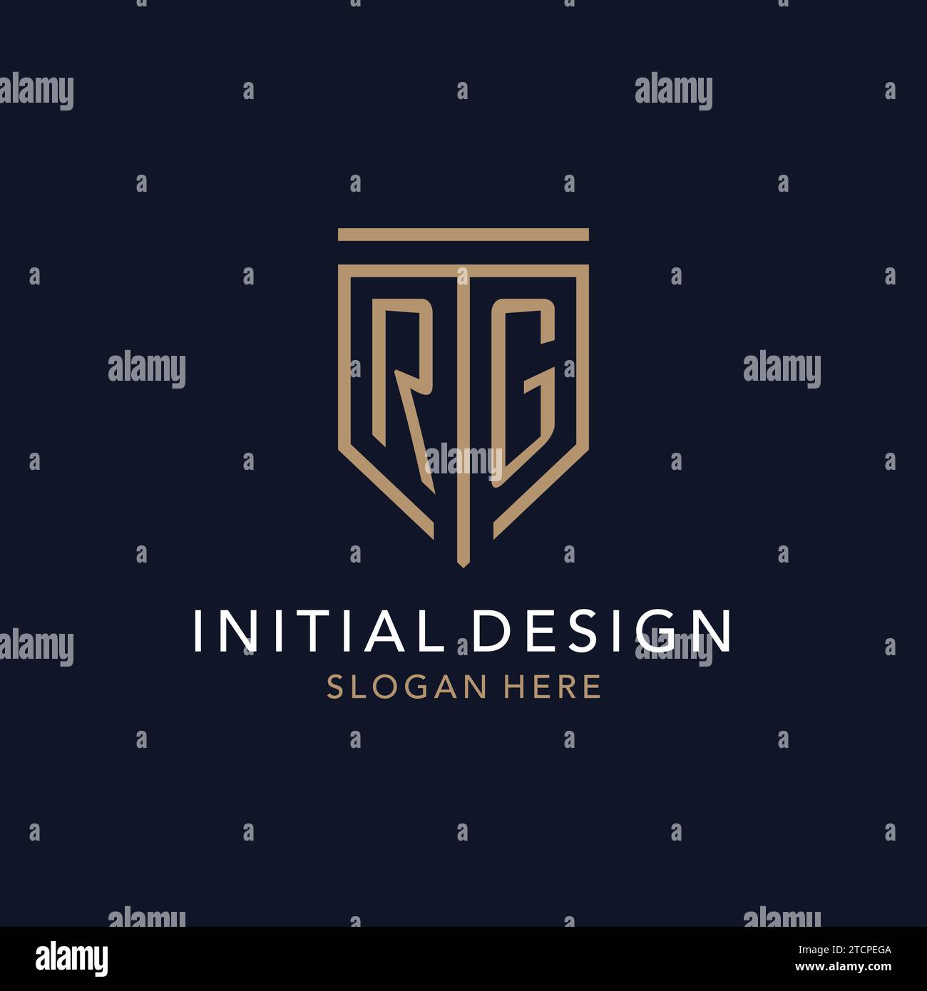 RG initial logo monogram with simple luxury shield icon design inspiration Stock Vector Image ...