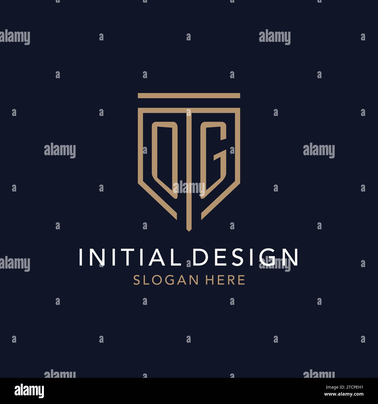 OG initial logo monogram with simple luxury shield icon design inspiration Stock Vector Image ...