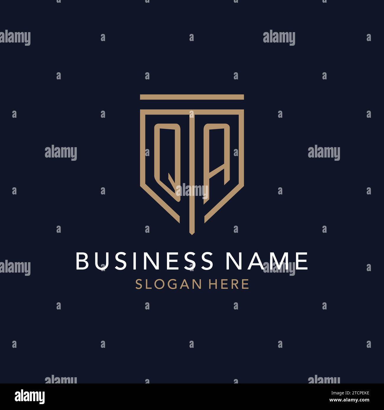 QA initial logo monogram with simple luxury shield icon design inspiration Stock Vector Image ...