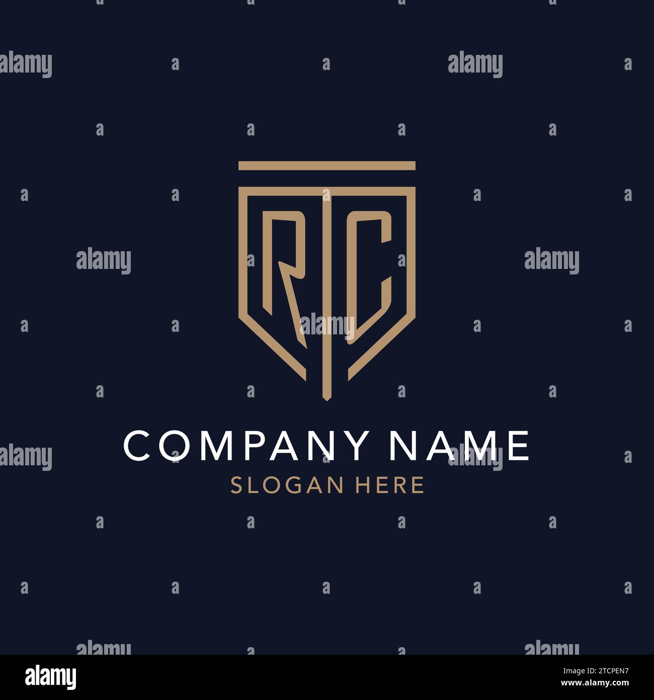 RC initial logo monogram with simple luxury shield icon design inspiration Stock Vector Image ...