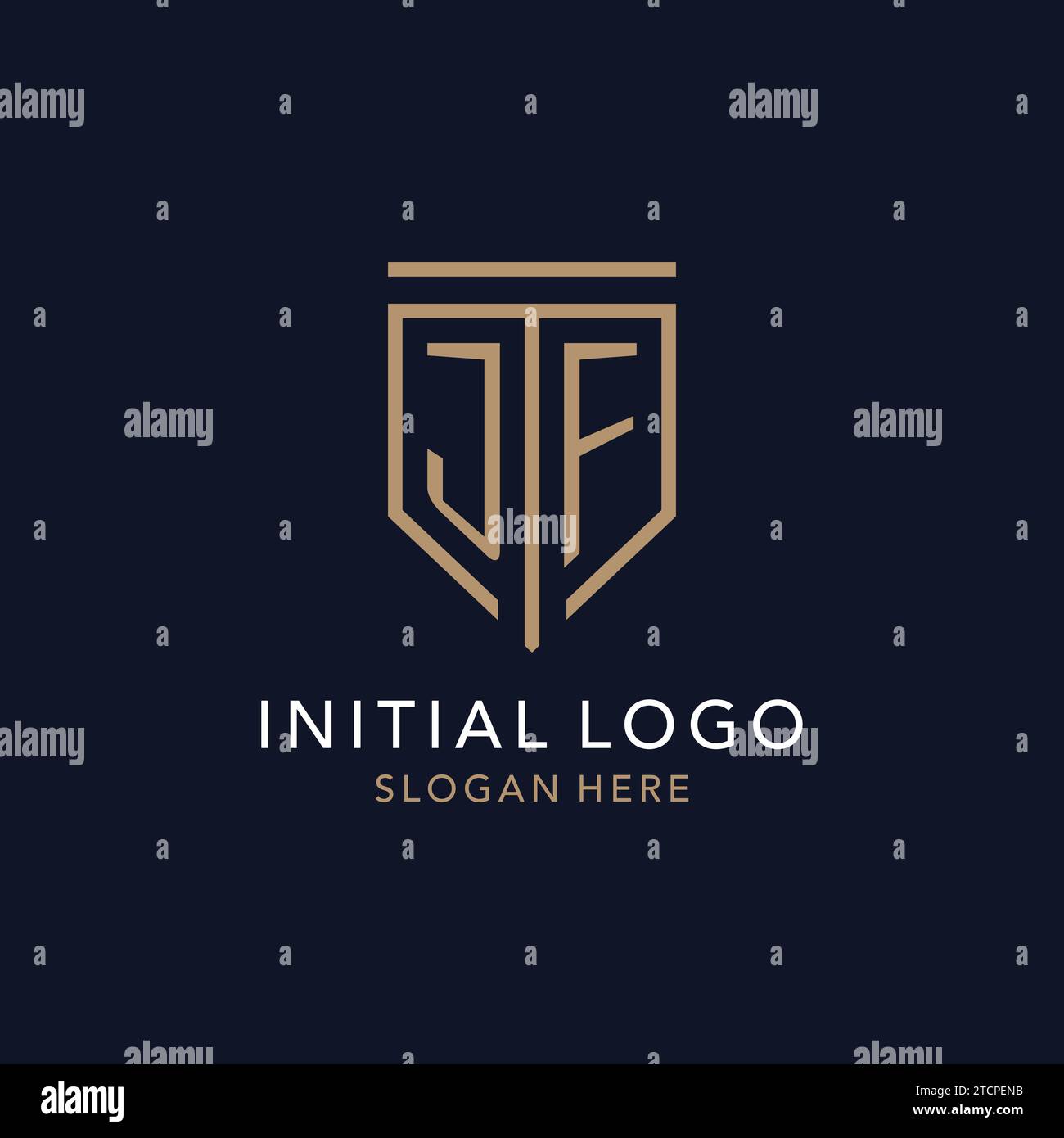 JF initial logo monogram with simple luxury shield icon design inspiration Stock Vector Image ...