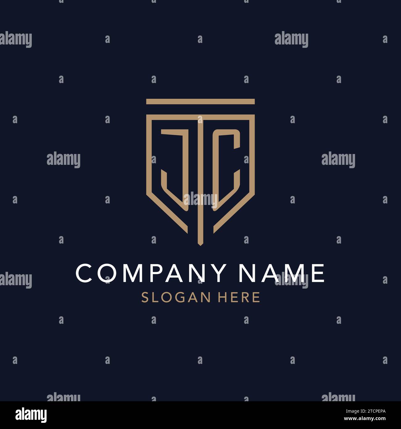 JC initial logo monogram with simple luxury shield icon design inspiration Stock Vector Image ...