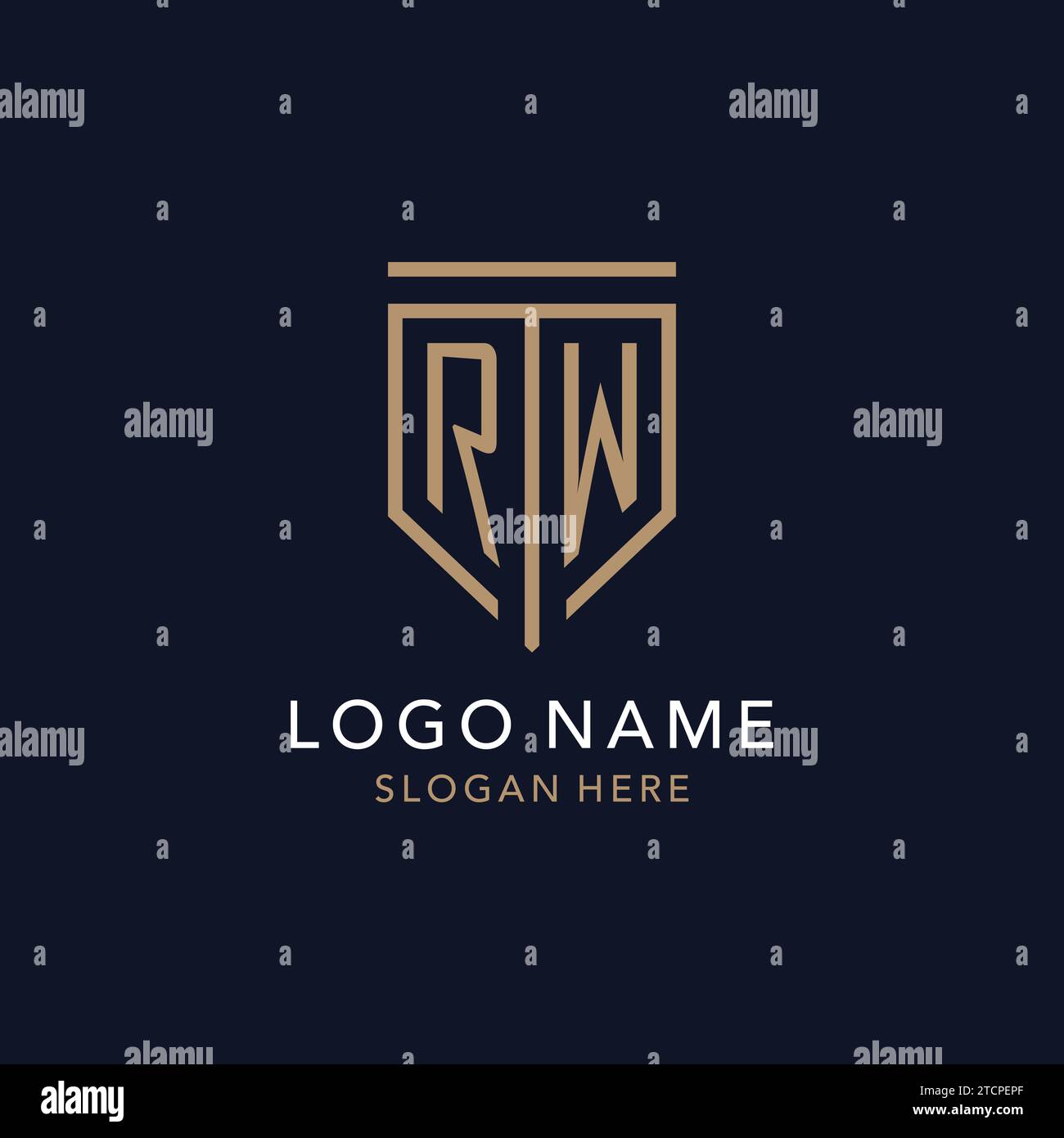 Rw logo design hi-res stock photography and images - Alamy
