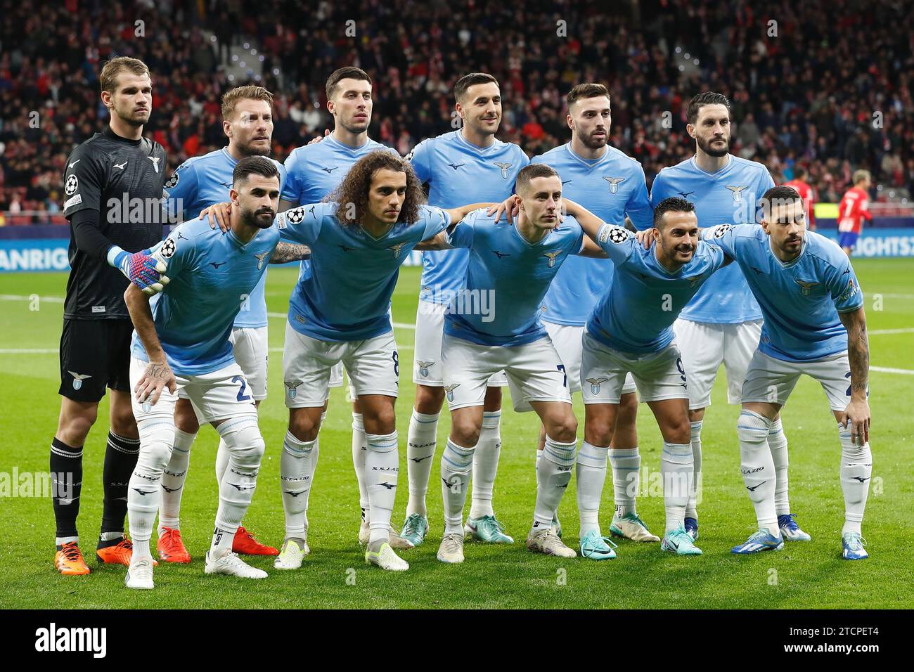 Madrid, Spain. 13th Dec, 2023. Lazio team group line-up (Lazio ...