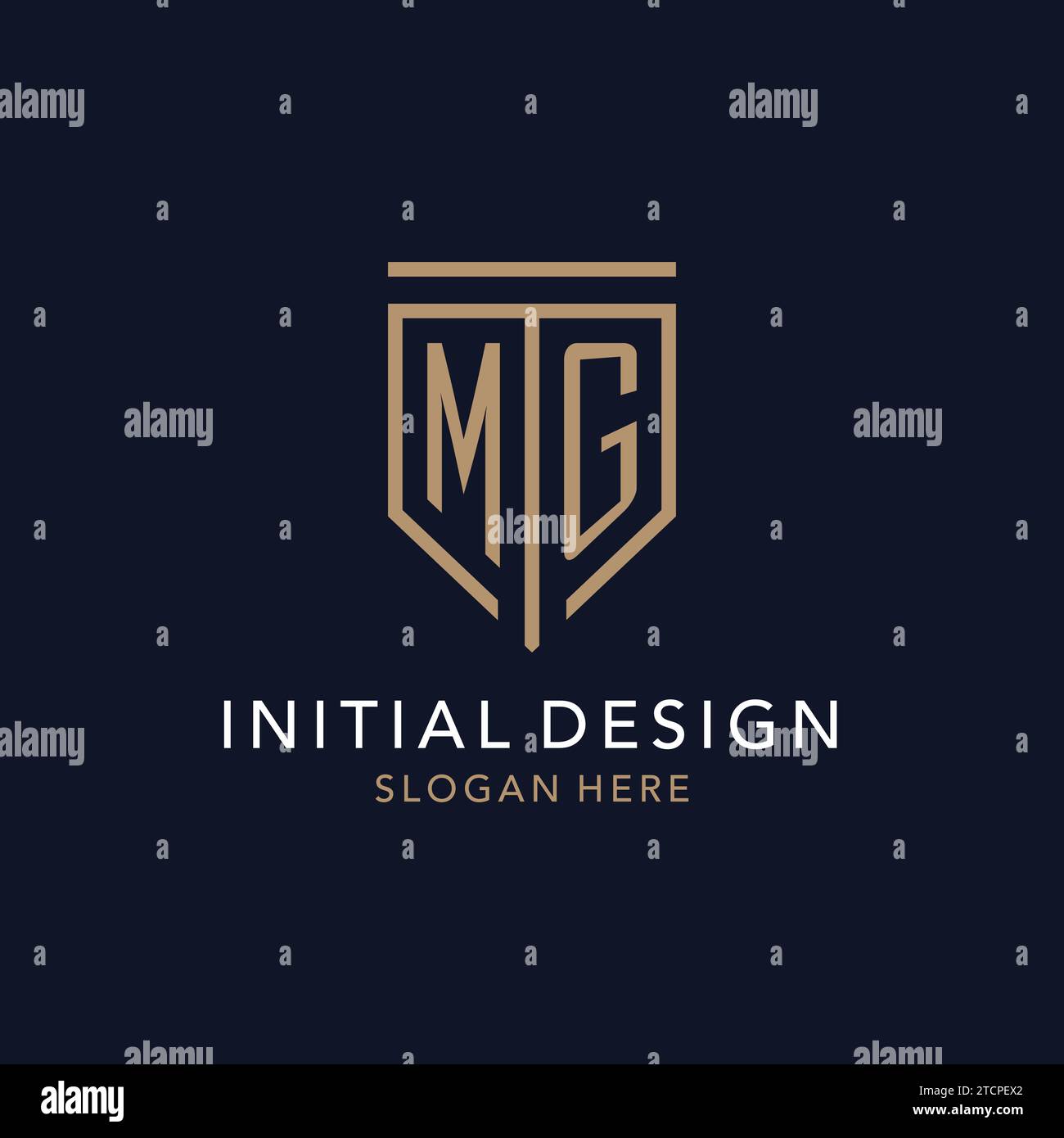 MG initial logo monogram with simple luxury shield icon design inspiration Stock Vector Image ...