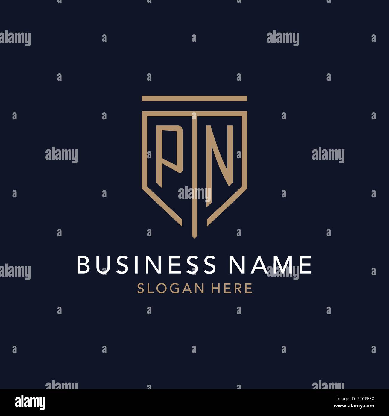 PN initial logo monogram with simple luxury shield icon design inspiration Stock Vector Image ...