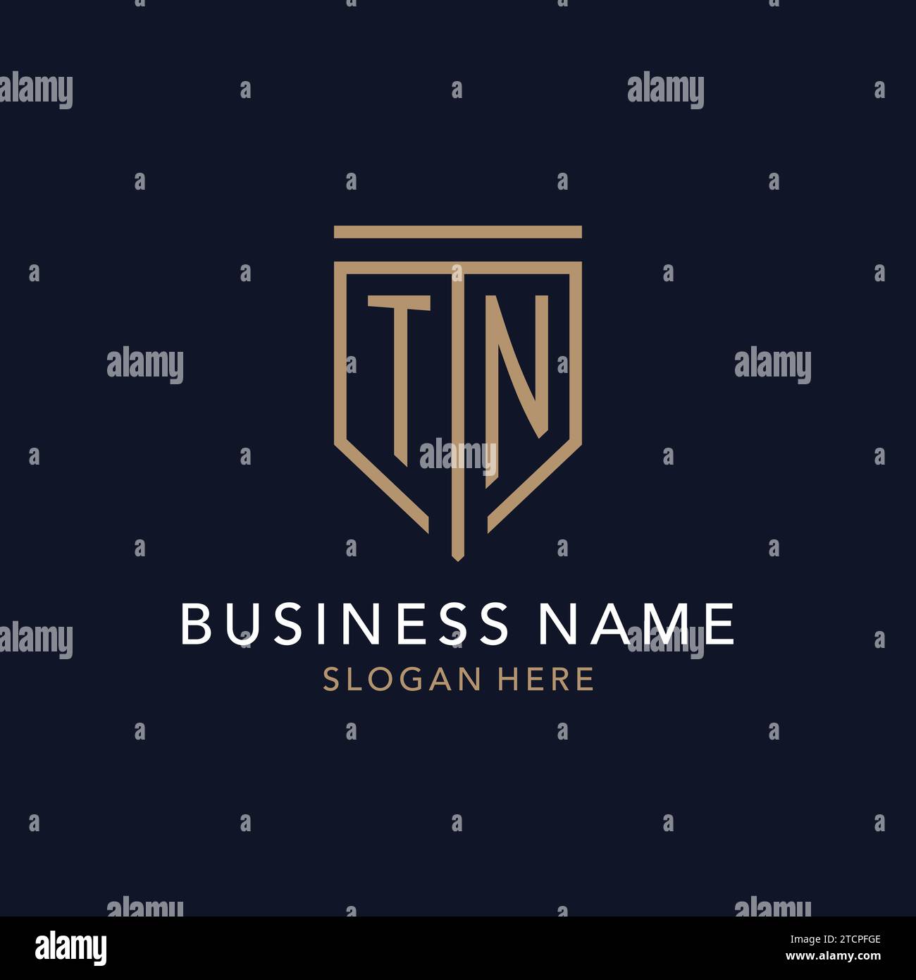 TN initial logo monogram with simple luxury shield icon design inspiration Stock Vector Image ...