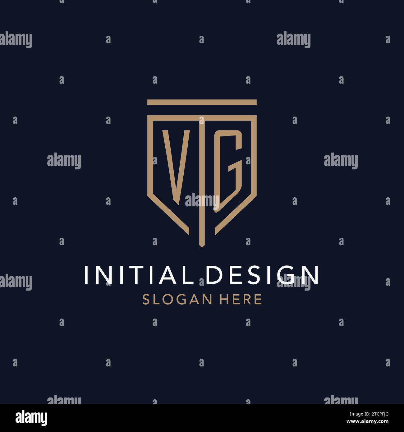 VG initial logo monogram with simple luxury shield icon design inspiration Stock Vector Image ...