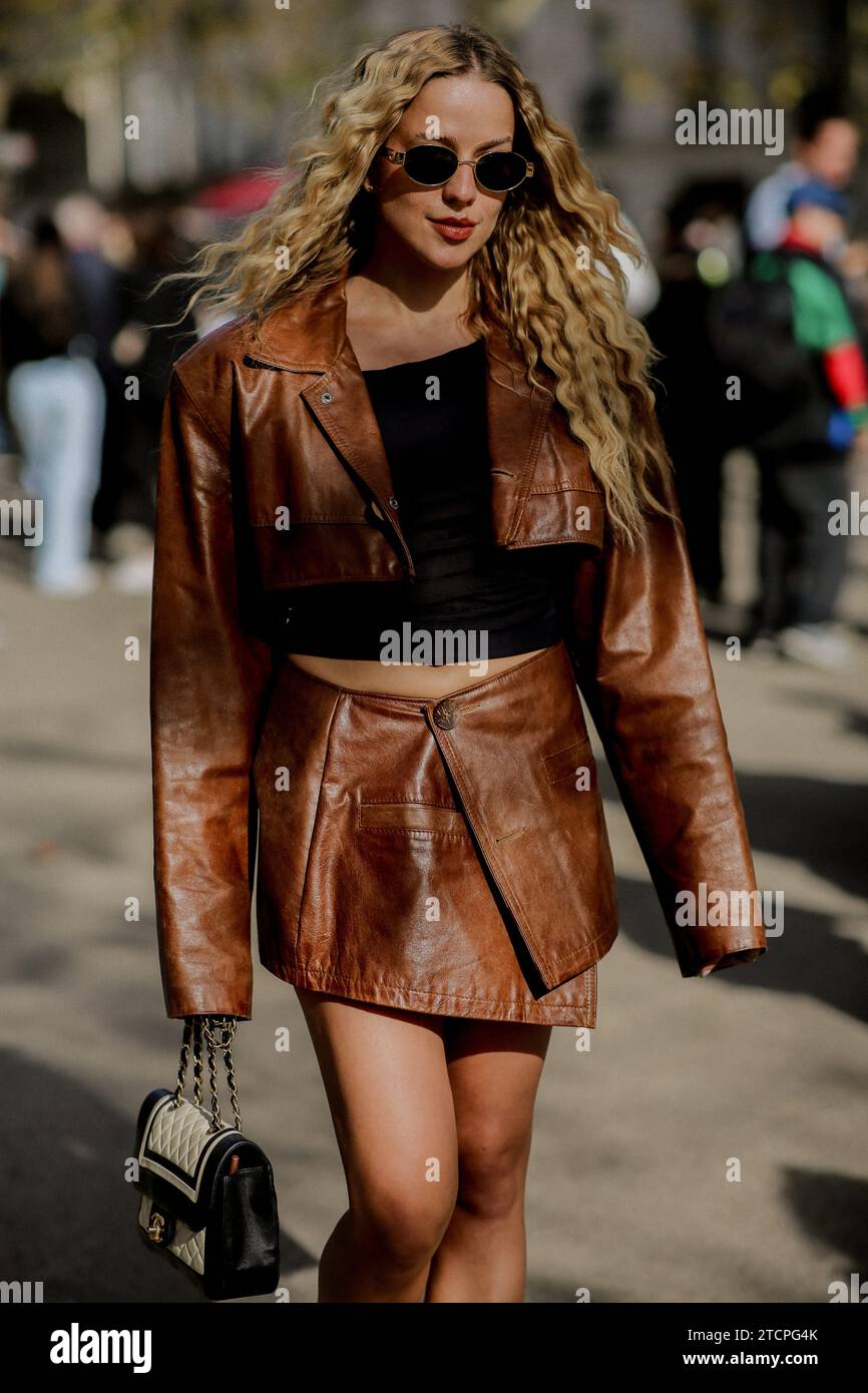 Street style, Jessica Mercedes Kirschner arriving at Stella McCartney ...