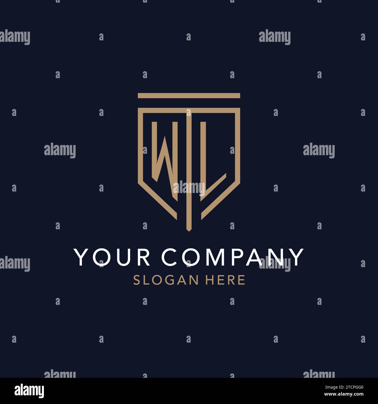 WL initial logo monogram with simple luxury shield icon design inspiration Stock Vector Image ...
