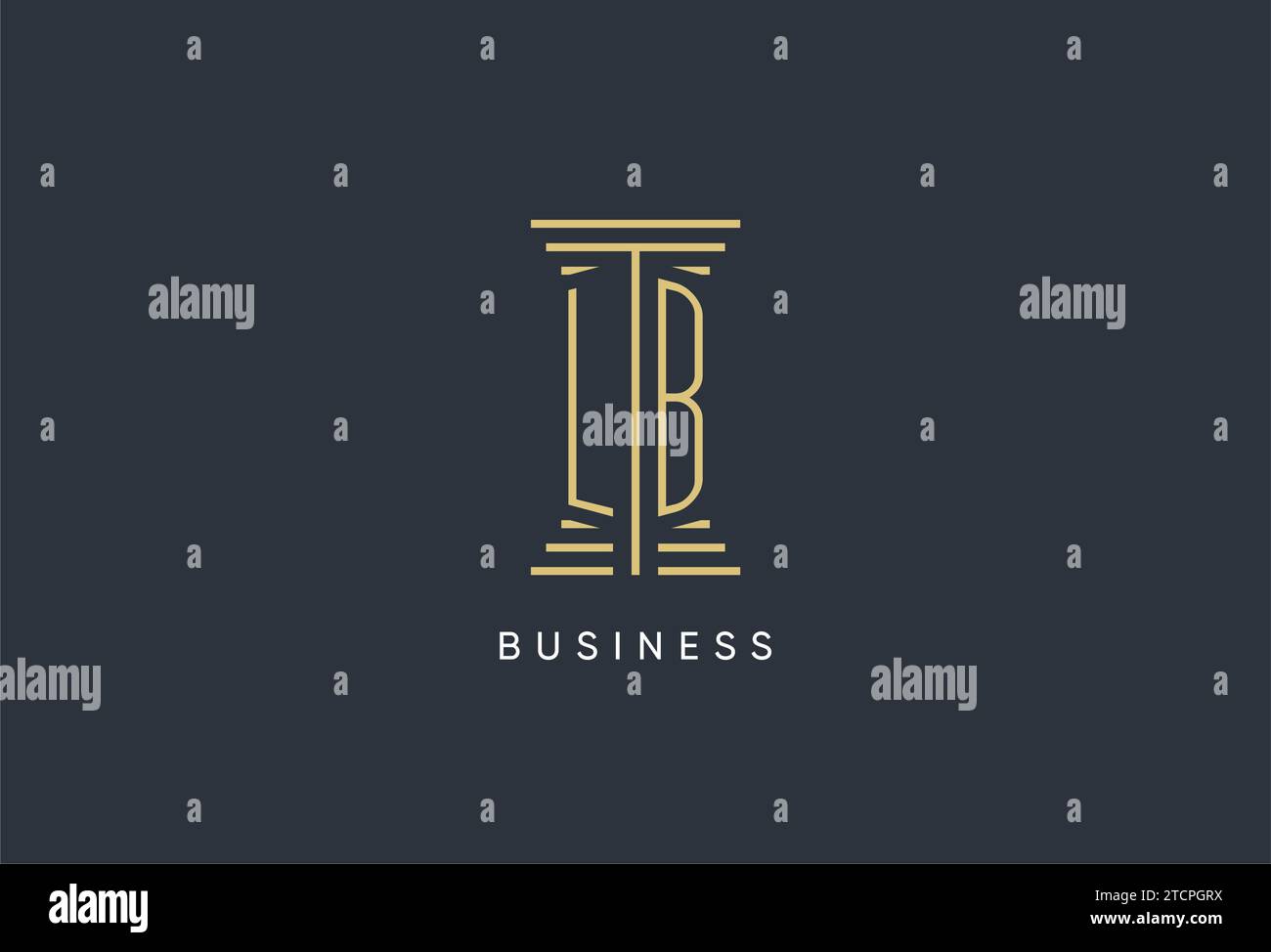 Lb Initial Monogram With Pillar Shape Logo Design Inspiration Stock Vector Image And Art Alamy