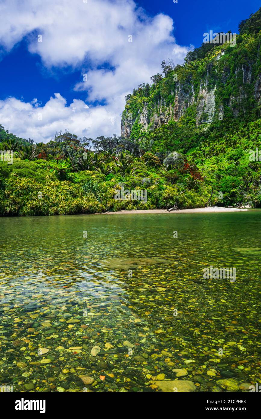The Pororari River, Paparoa National Park, Punakaiki, New Zealand Stock ...