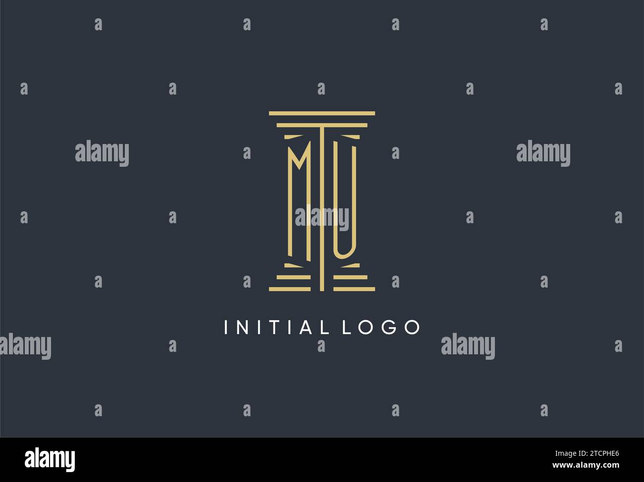 MU initial monogram with pillar shape logo design inspiration Stock ...