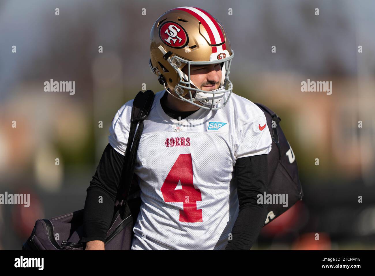 Dec 13, 2023; Santa Clara, CA, USA; San Francisco 49ers place kicker ...