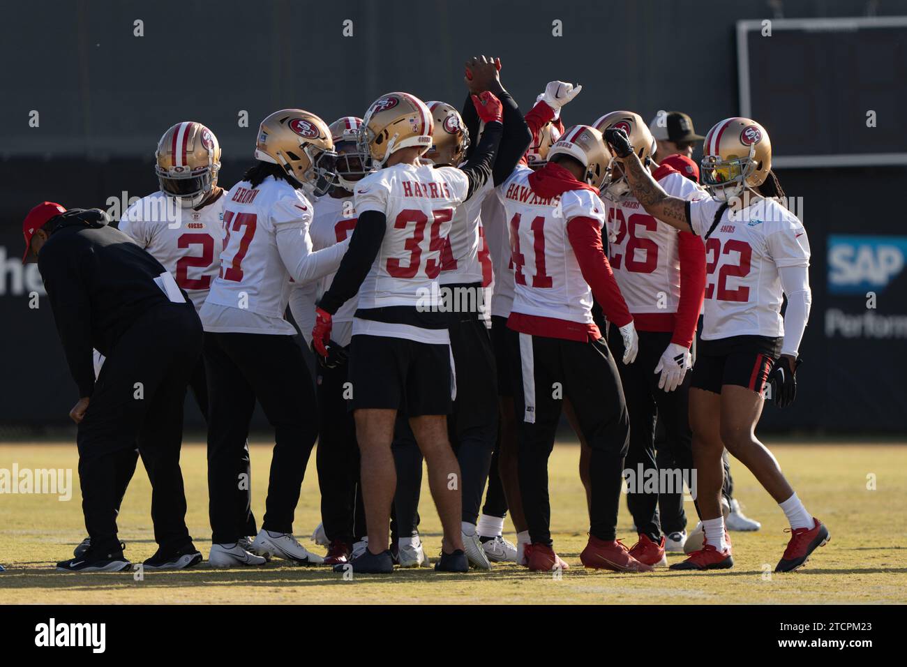 Dec 13, 2023; Santa Clara, CA, USA; Members of the San Francisco 49ers ...