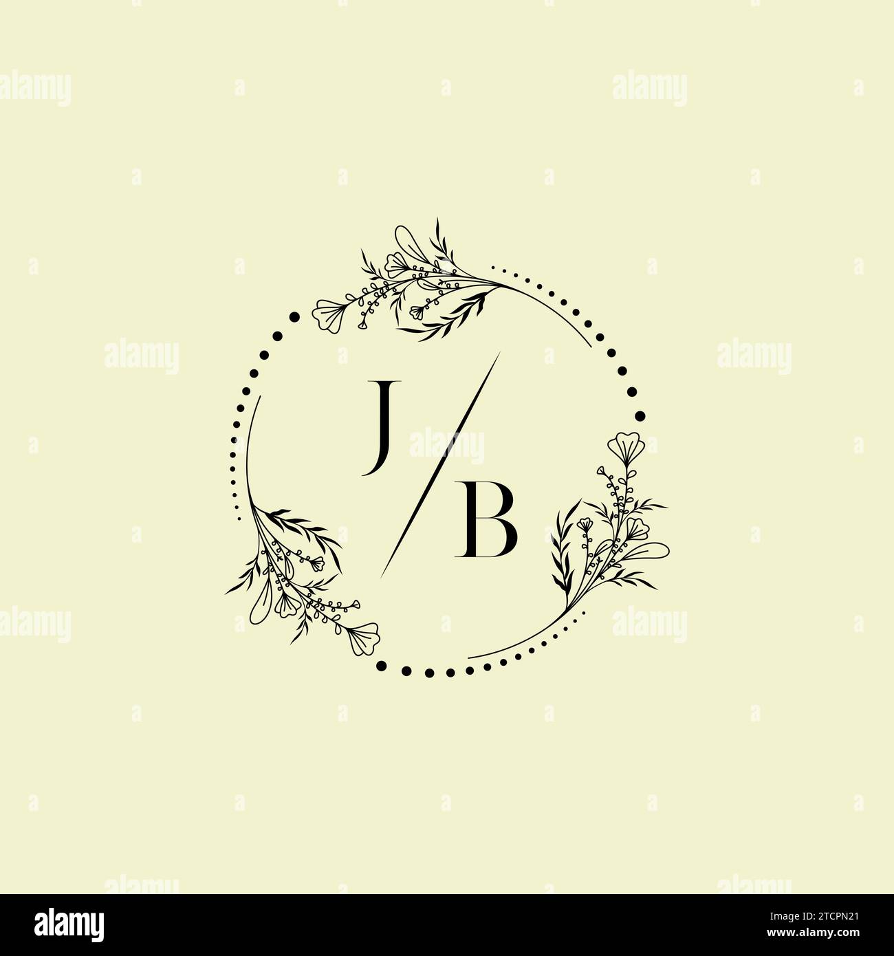 JB wedding initial logo letters in high quality professional design ...