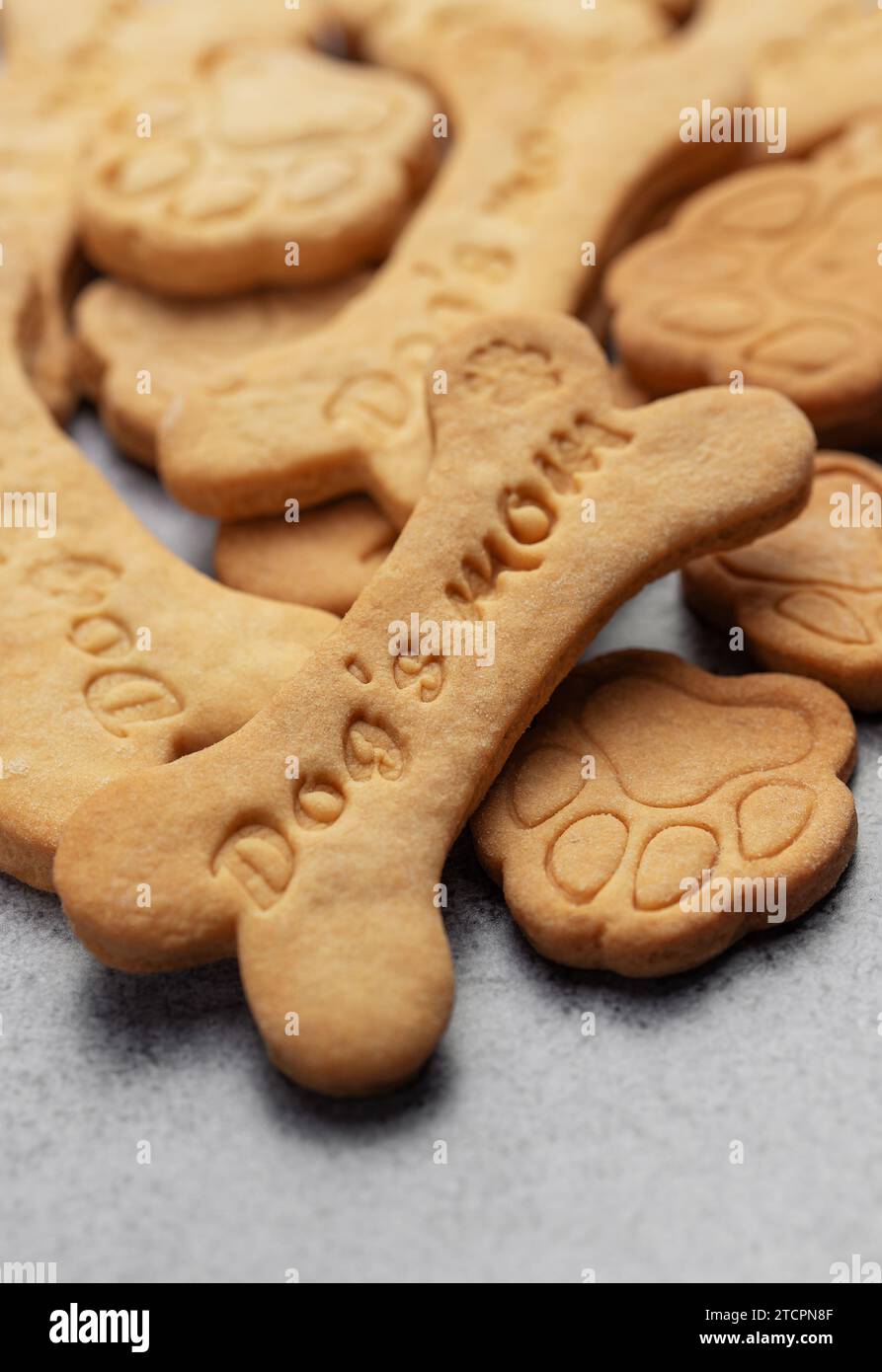Homemade organic dog biscuits. Cookies for dog with different shape ...
