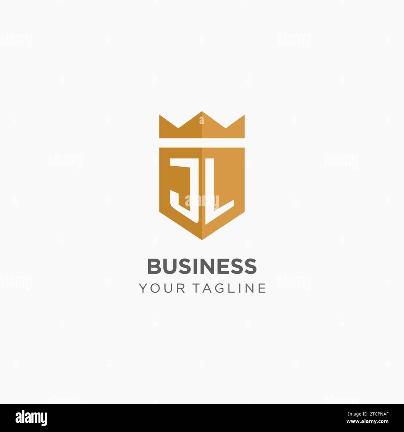 Monogram Jl Logo With Geometric Shield And Crown Luxury Elegant Initial Logo Design Vector