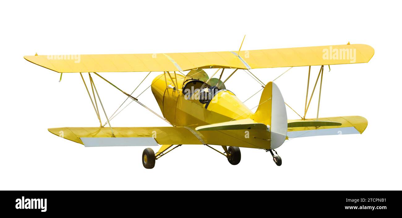 Light biplane isolated Stock Photo - Alamy