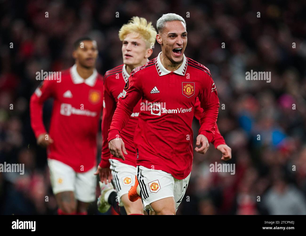 File photo dated 23-02-2023 of Antony celebrating scoring their side's ...
