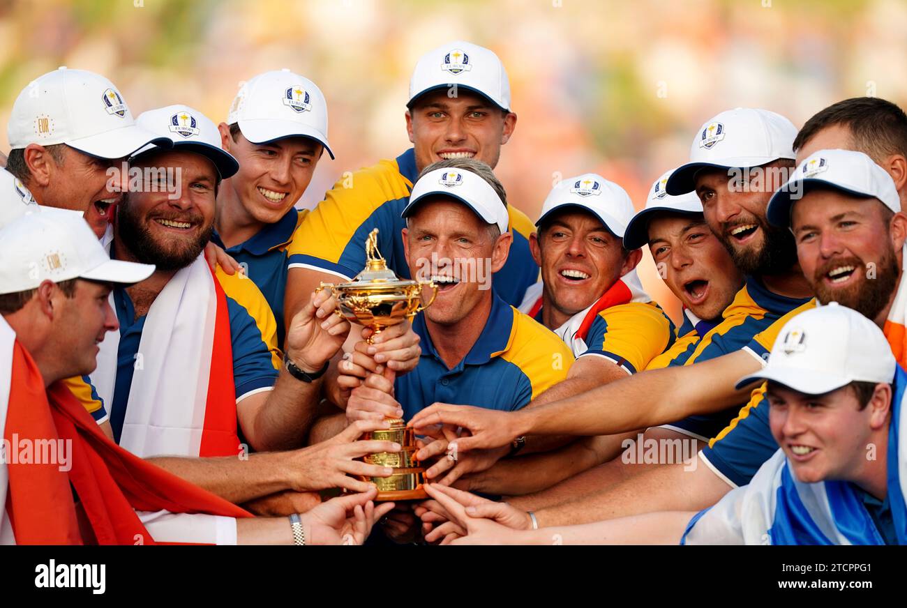 File photo dated 1-10-2023 of Team Europe Captain Luke Donald ...