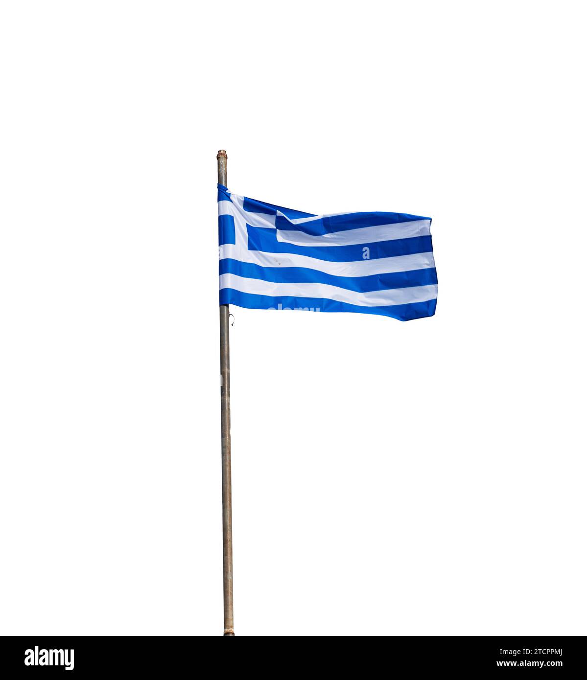 the Greek flag waving with a transparent background Stock Photo - Alamy