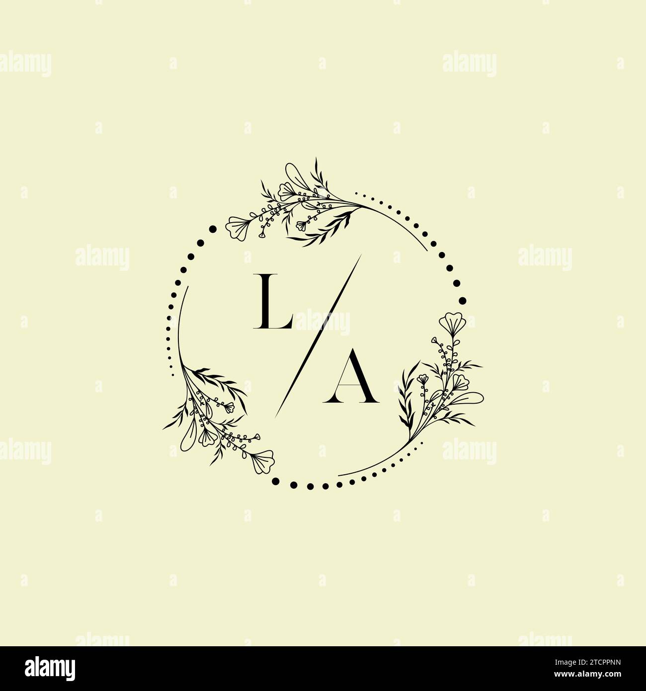 LA wedding initial logo letters in high quality professional design ...
