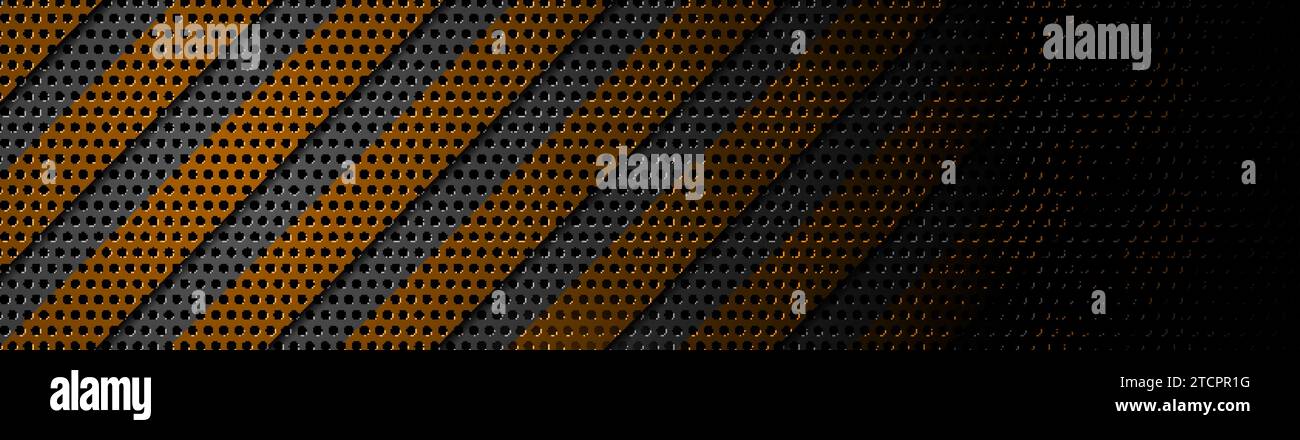 Metallic perforated danger banner tech vector background Stock Vector ...