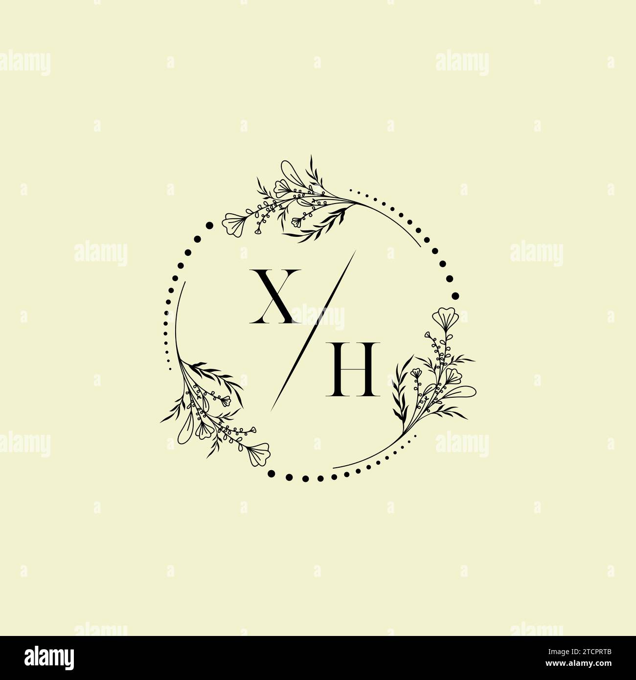 Xh logo design Stock Vector Images - Alamy