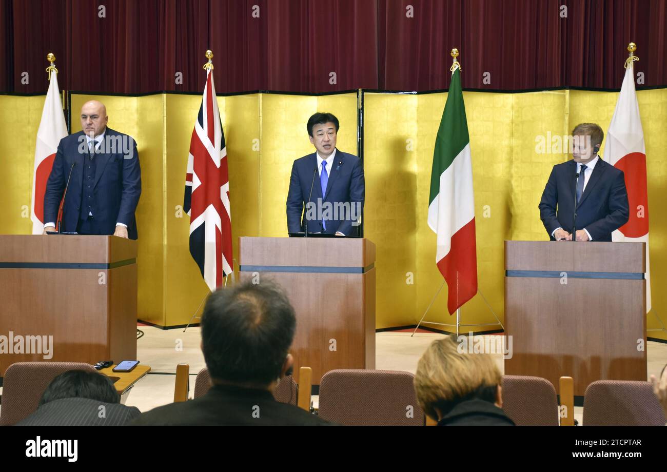 Tokyo, Japan. 14th Dec, 2023. Japanese Defense Minister Minoru Kihara ...
