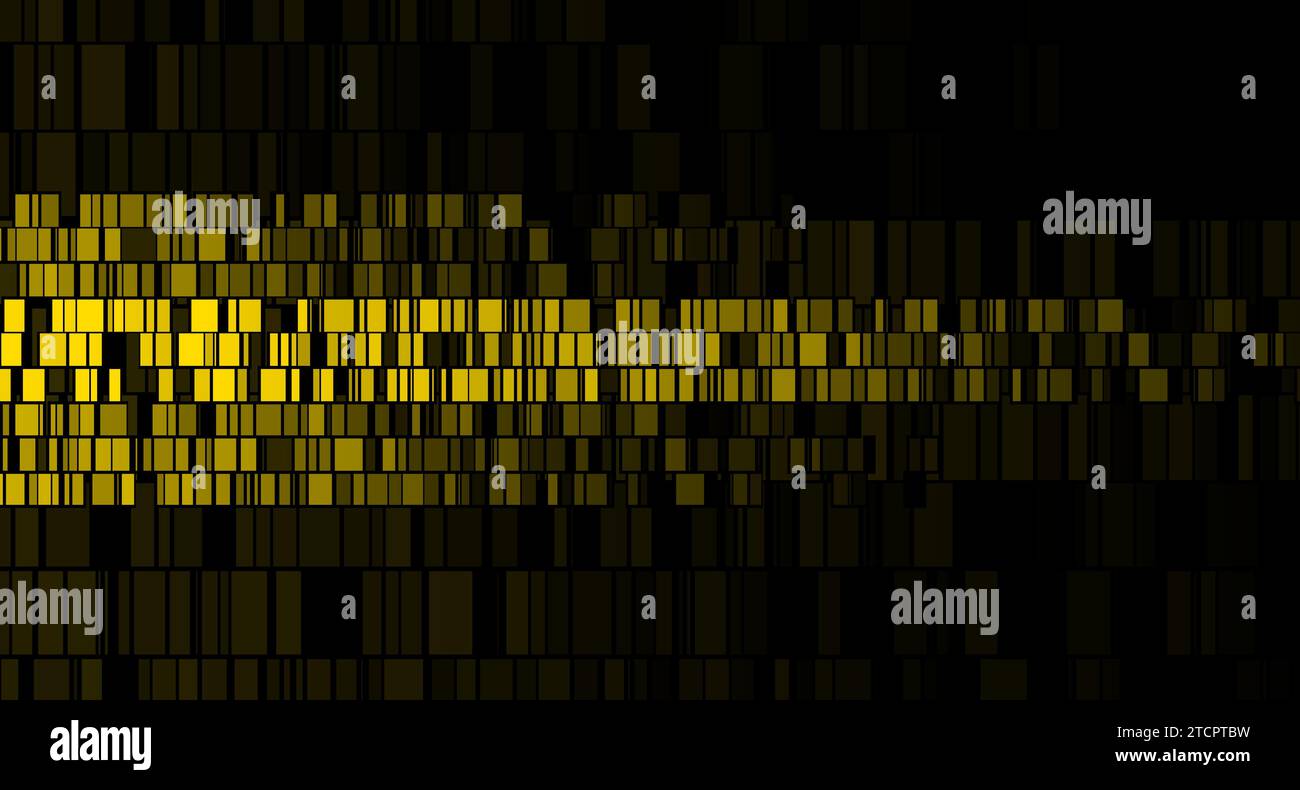 Bright yellow mosaic geometric rectangles abstract tech background ...