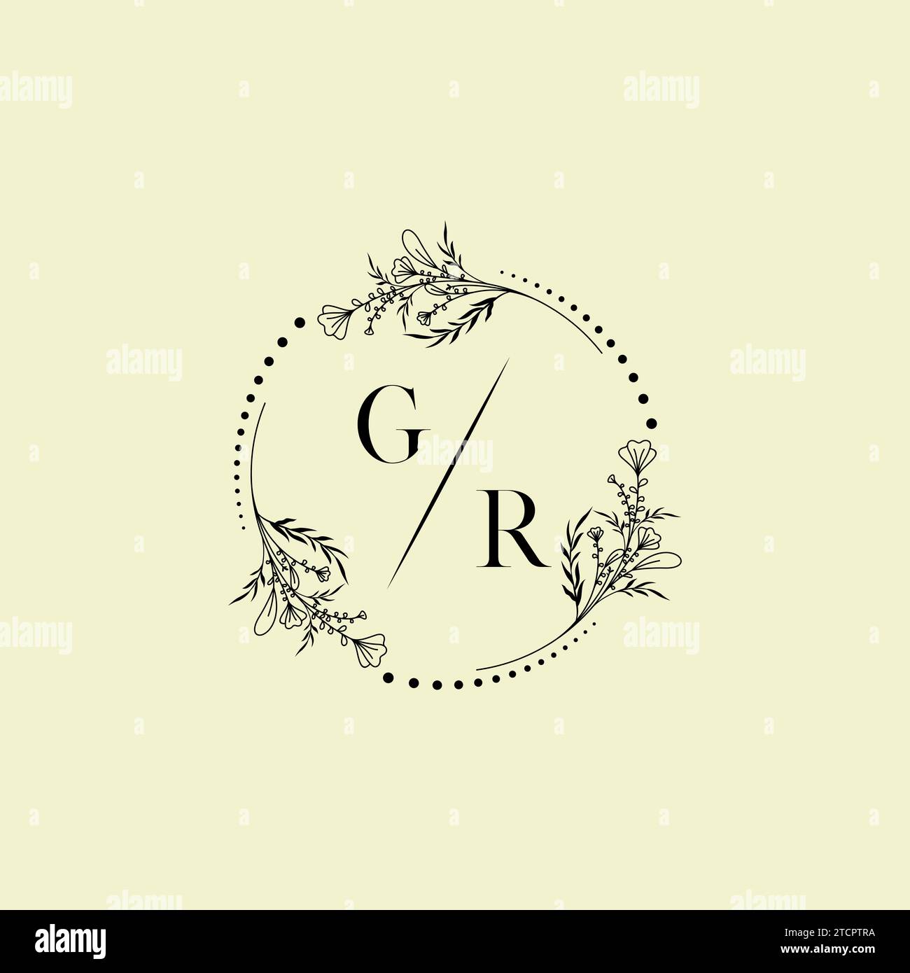 GR wedding initial logo letters in high quality professional design ...
