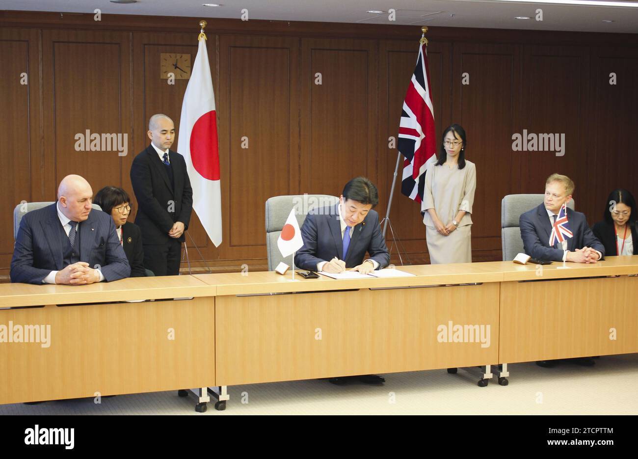 Tokyo, Japan. 14th Dec, 2023. Japanese Defense Minister Minoru Kihara ...