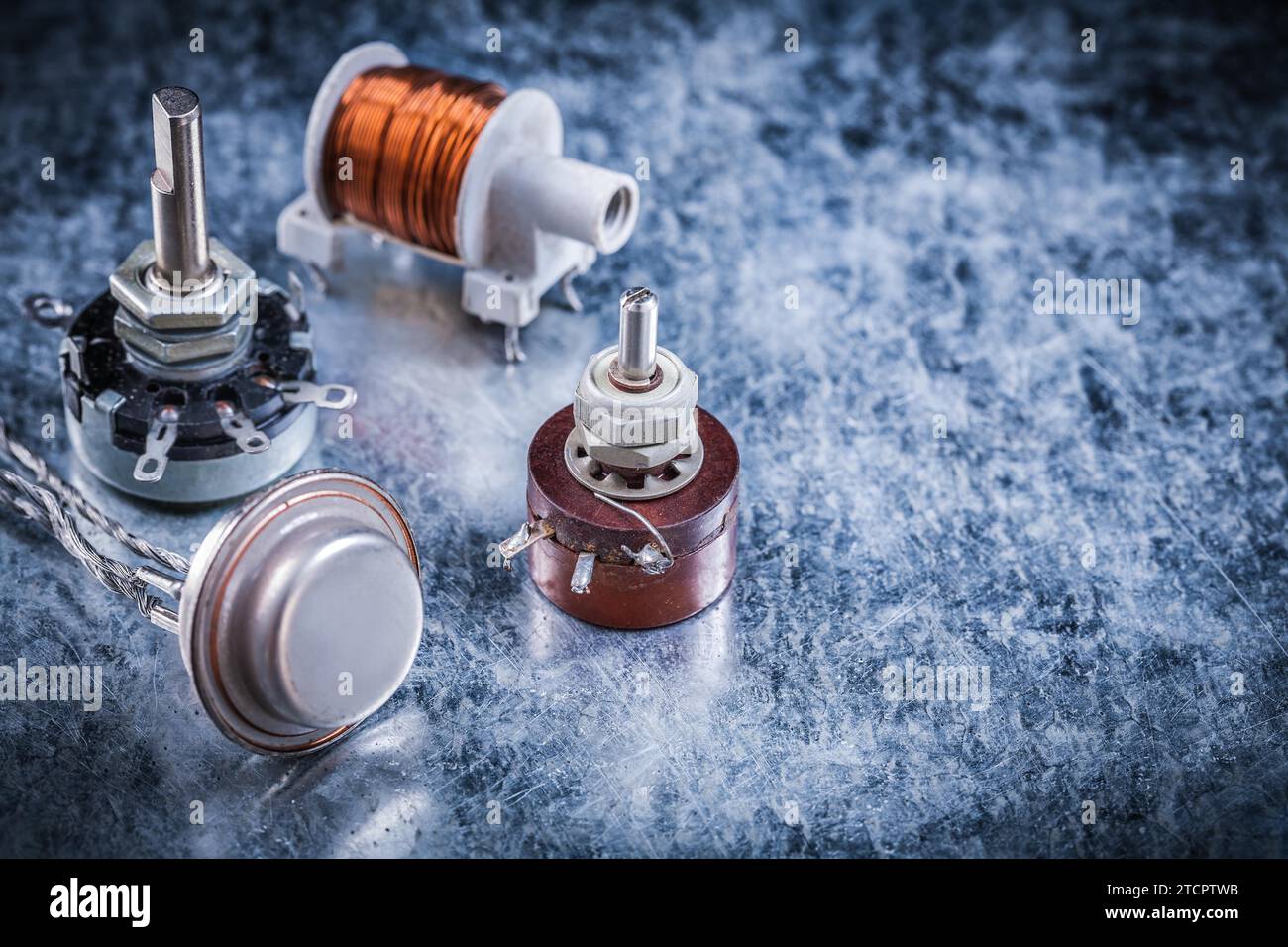 Electric toggle switch transformer on metallic surface Vintage ...